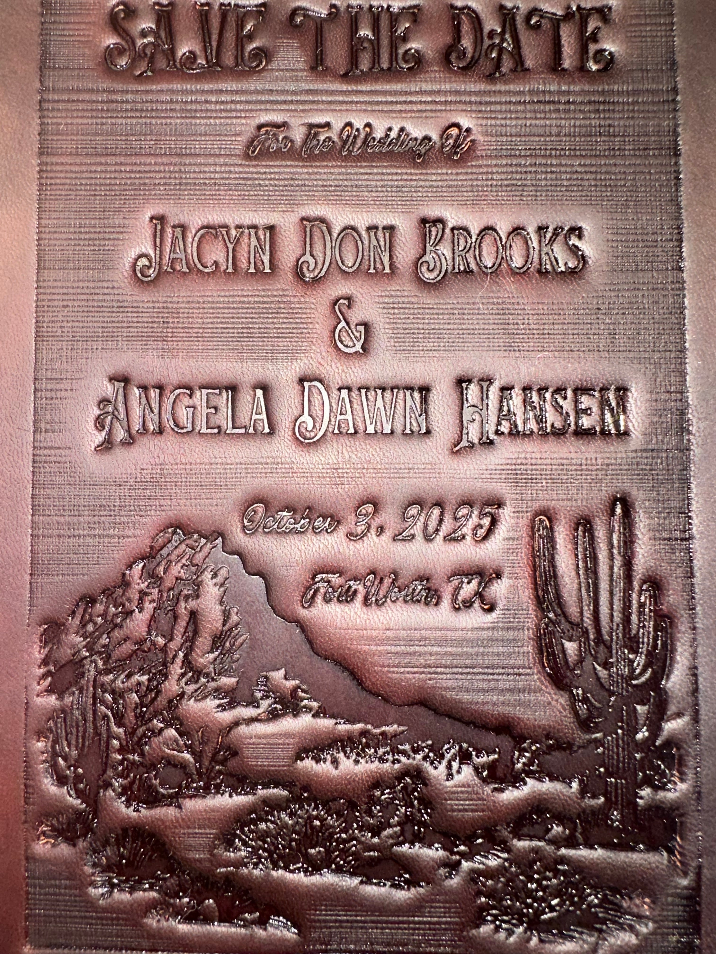 Leather Wedding Invitations – Beaver Creek Custom Leather